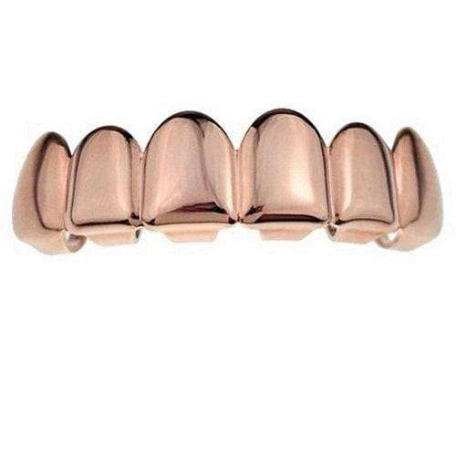 6 Piece Top Rose Gold Grillz – Rhino Grillz