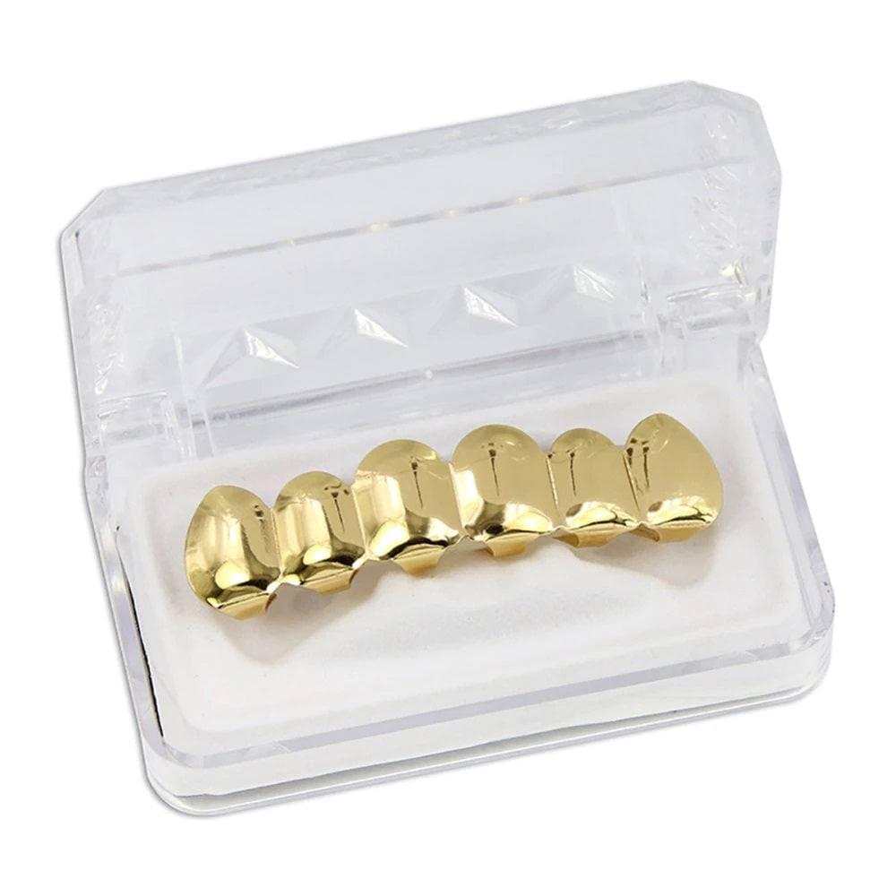 6 Piece Bottom Gold Grillz – Rhino Grillz