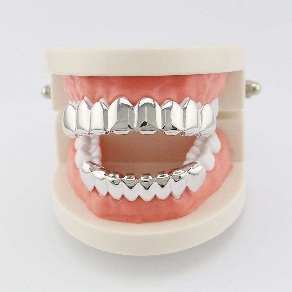 8 Teeth Bottom Grillz Silver – Rhino Grillz