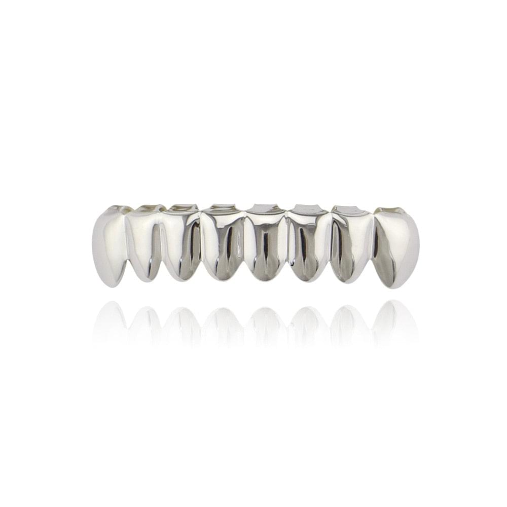 8 Teeth Bottom Grillz Silver – Rhino Grillz