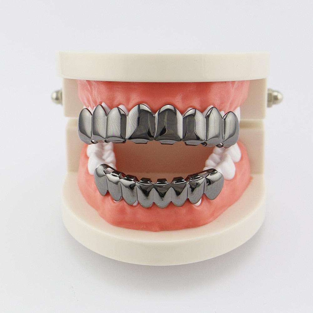 8 Teeth Top Grillz Black – Rhino Grillz
