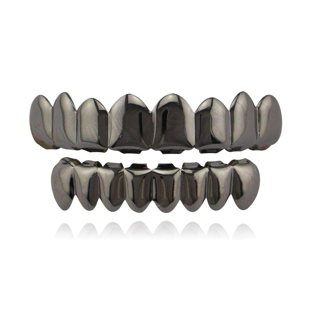 8 Teeth Top Grillz Black – Rhino Grillz