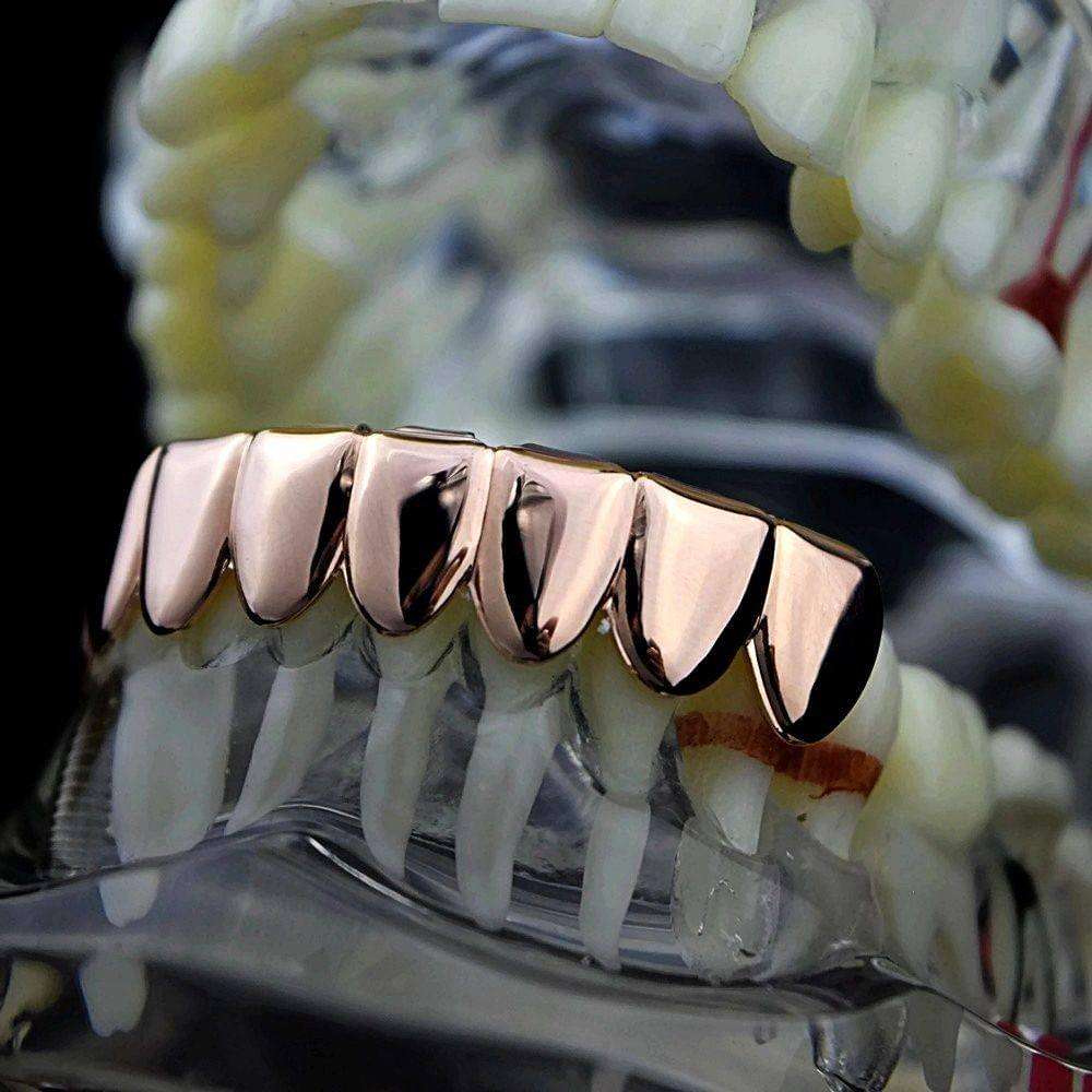 Bottom 8 Teeth Rose Gold Grillz – Rhino Grillz