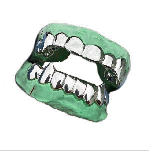 .925 Sterling Silver Vampire Fang Grillz [Custom] – Rhino Grillz