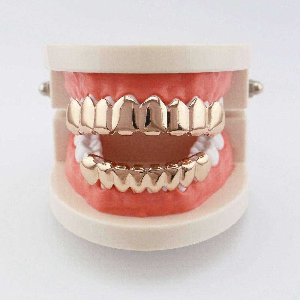 Bottom 8 Teeth Rose Gold Grillz – Rhino Grillz
