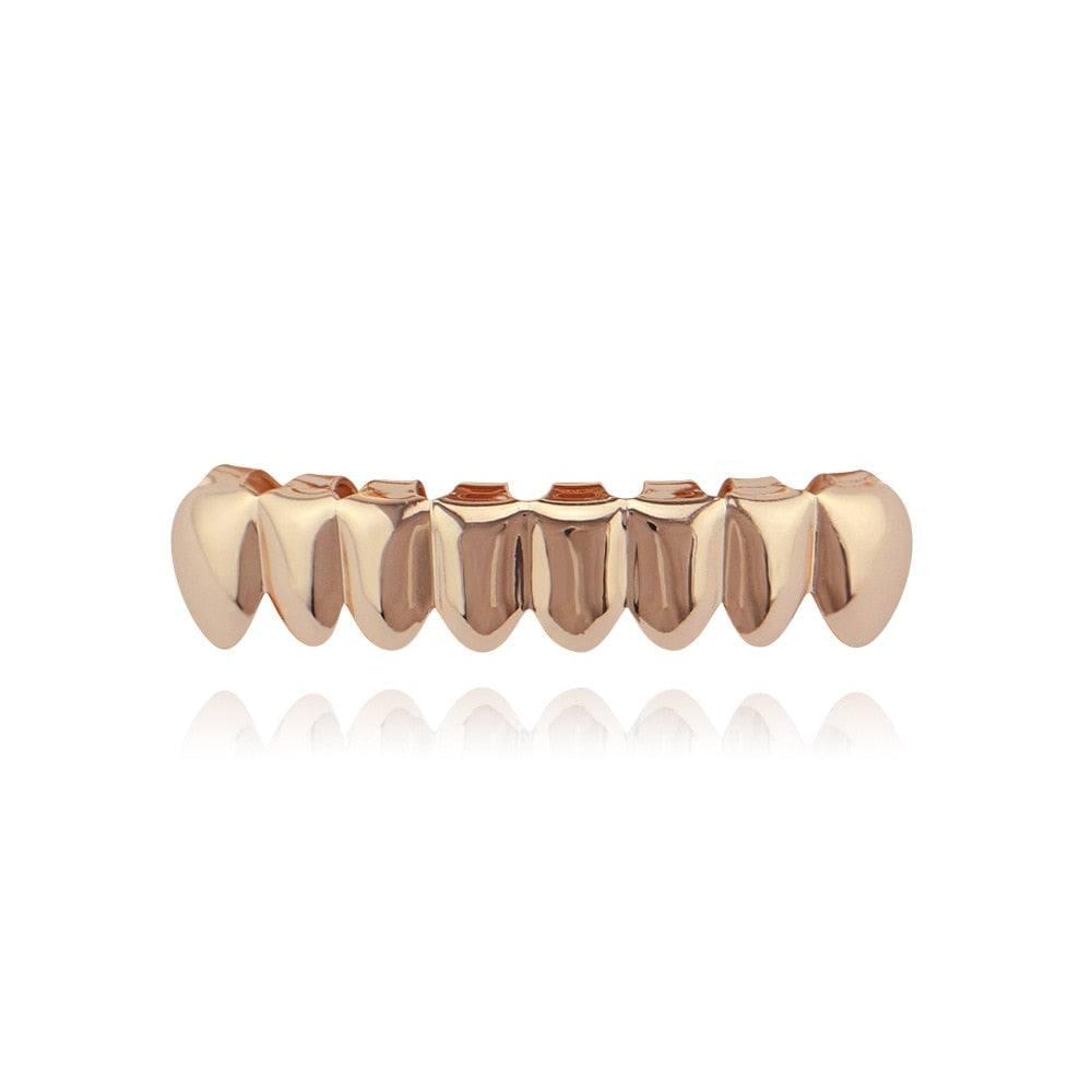 Bottom 8 Teeth Rose Gold Grillz – Rhino Grillz