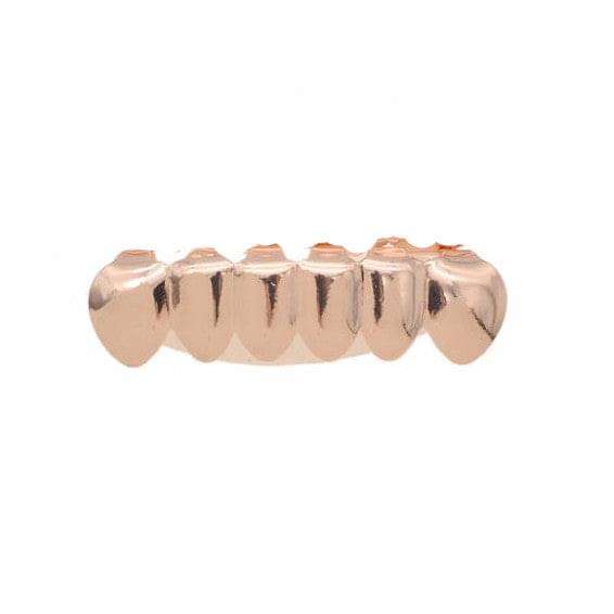 6 Piece Bottom Rose Gold Grillz – Rhino Grillz