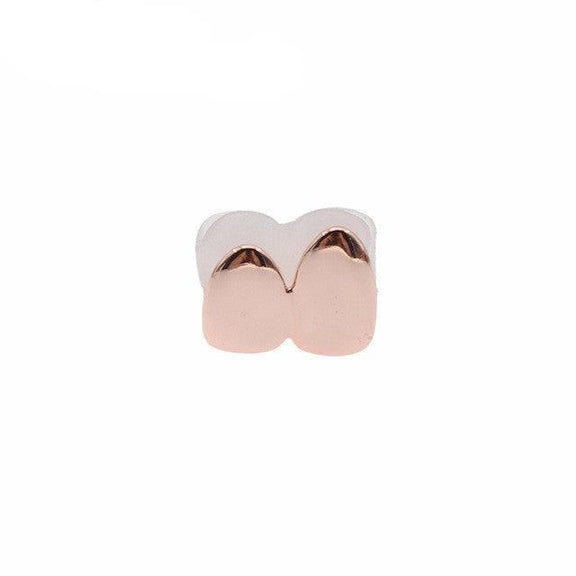 2 Teeth Rose Gold Grillz – Rhino Grillz