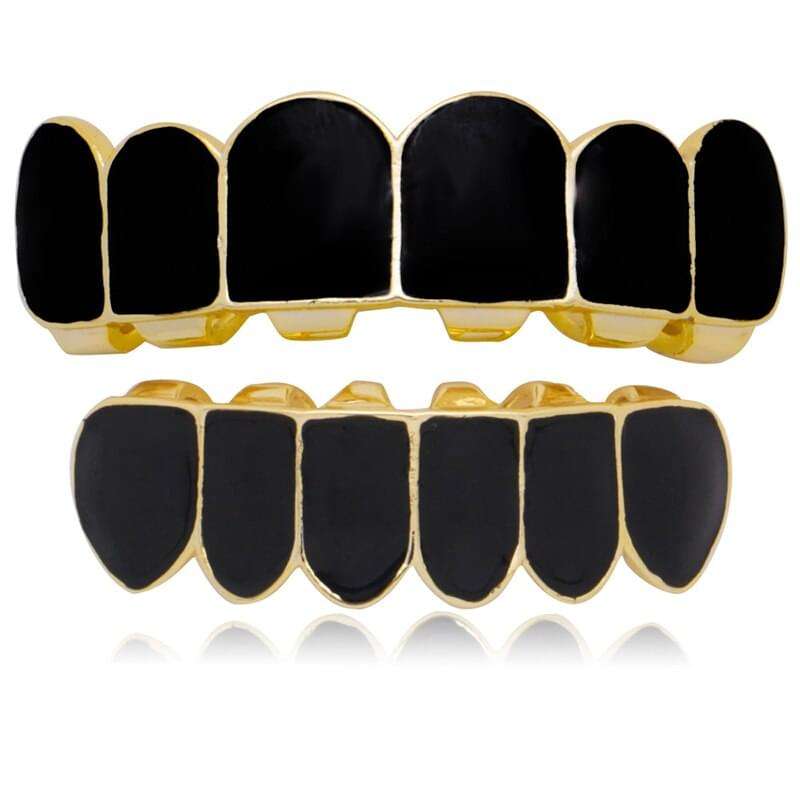 Black Enamel Grillz – Rhino Grillz