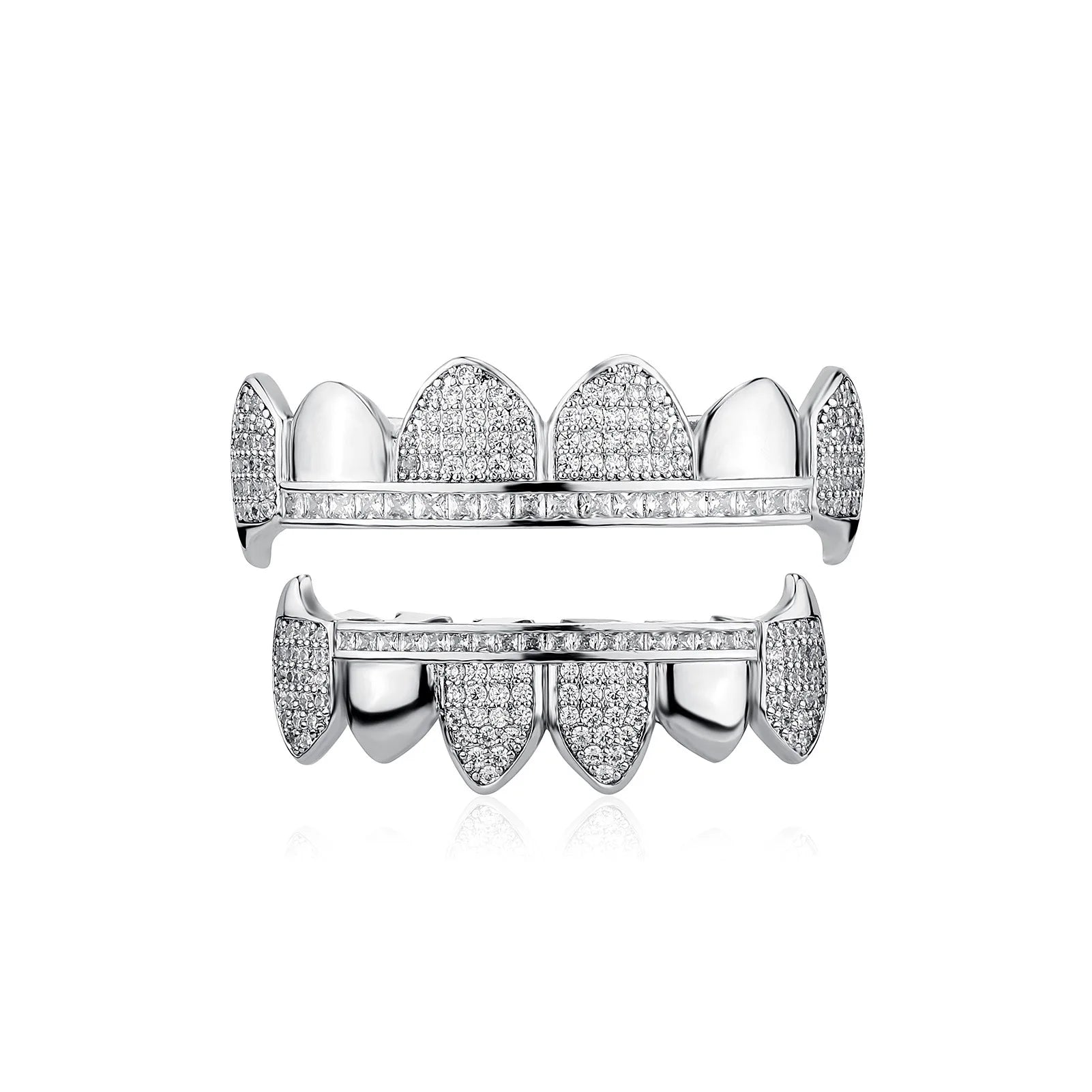 Iceout Werewolf Silver Fang Grillz – Rhino Grillz