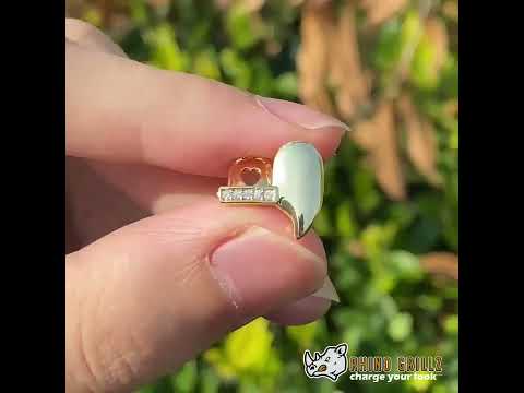 [Single] Fang Grillz With Studded Bar – Rhino Grillz