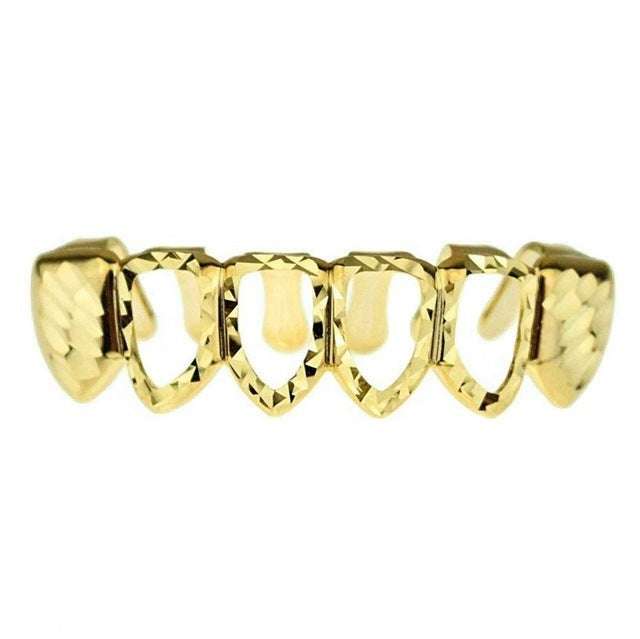Open Face Bottom Gold Grillz – Rhino Grillz