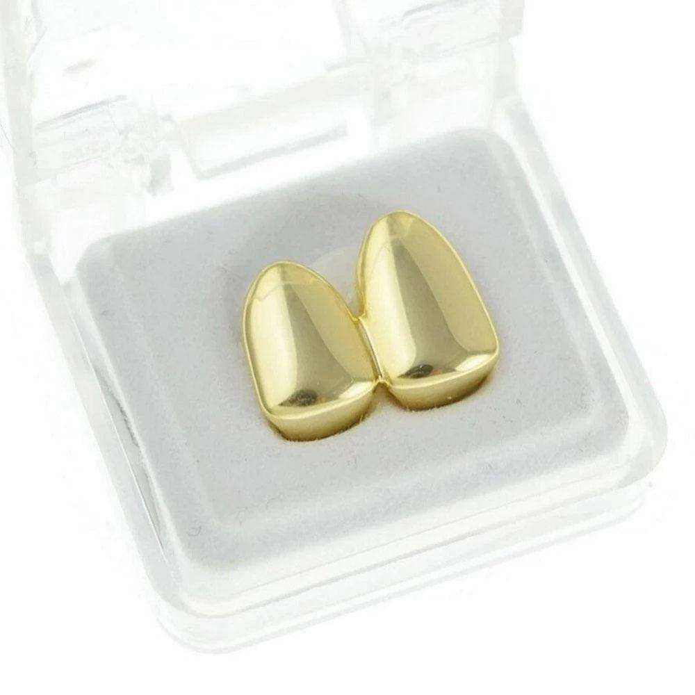 2 Teeth Gold Grillz – Rhino Grillz