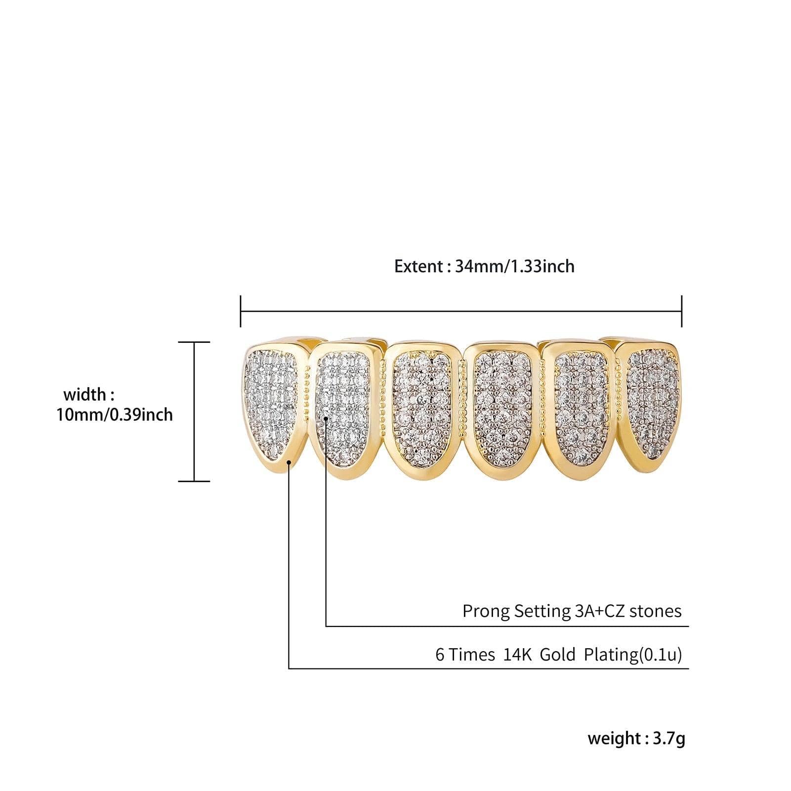 [Lower] Luxury Gold Vampire Fangs Grillz – Rhino Grillz