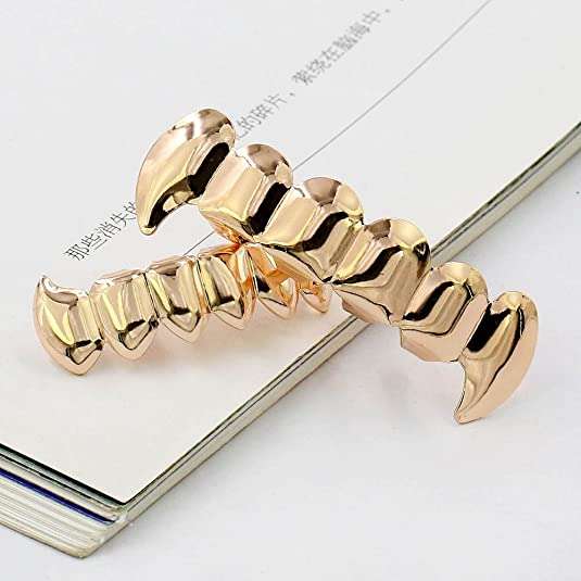 Rose Gold Fang Grillz Set – Rhino Grillz