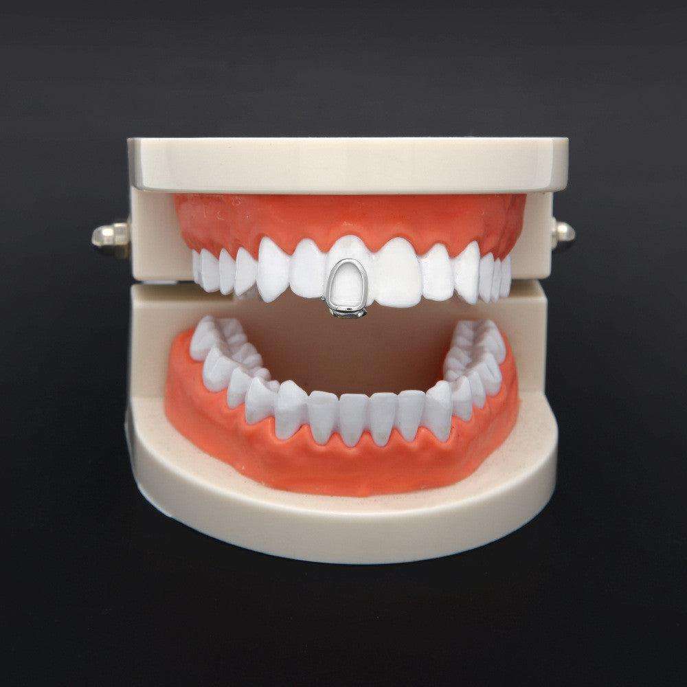 Open Face Single Tooth Grillz Silver – Rhino Grillz