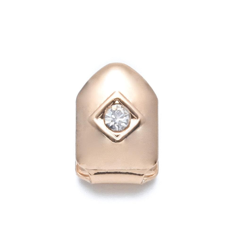 [Single Tooth] Rose Gold Diamond Grill – Rhino Grillz