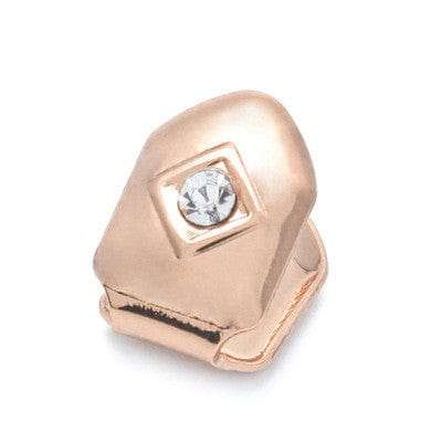 [Single Tooth] Rose Gold Diamond Grill – Rhino Grillz
