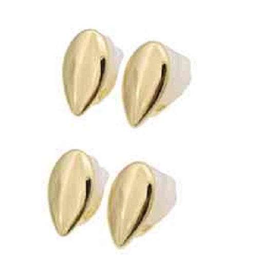 [Single Tooth X 4] Gold Fang Grillz – Rhino Grillz