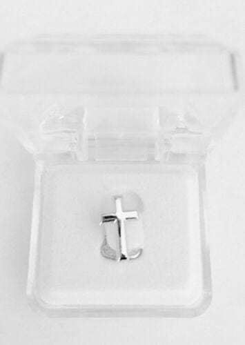 [Single Tooth] Silver Cross Grillz – Rhino Grillz